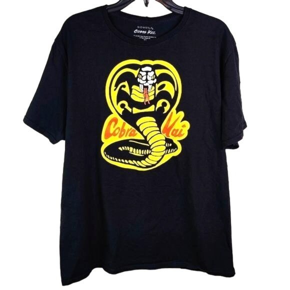 Bioworld | Shirts | Bioworld Cobra Kai Black Graphic Tshirt Xl | Poshmark